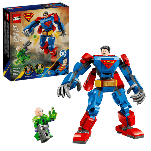 Lego DC Superman Mech vs. Lex Luthor Super Hero Toy Figure